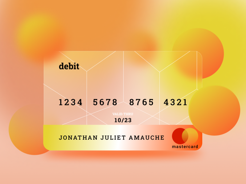 Glassmorphic Debit Card by Juliet Jonathan on Dribbble