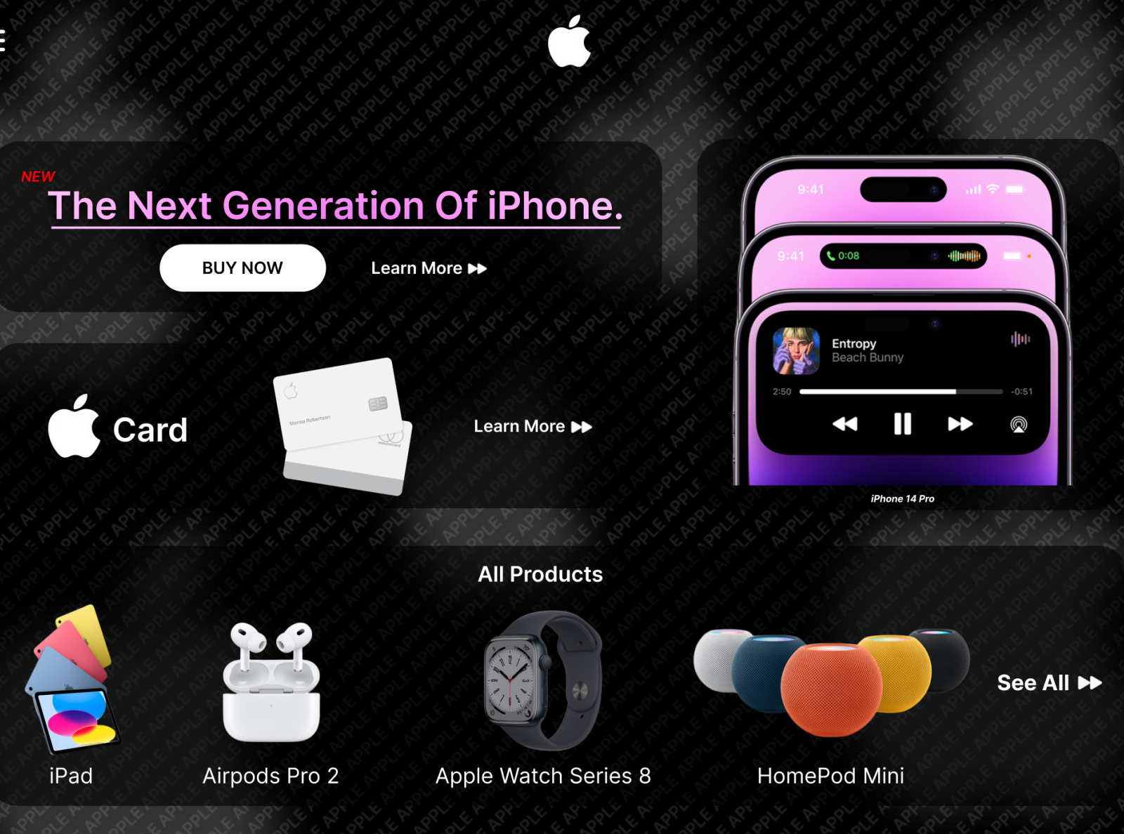 [Apple Home Page Redesign] by KC [@xxnachet] on Dribbble