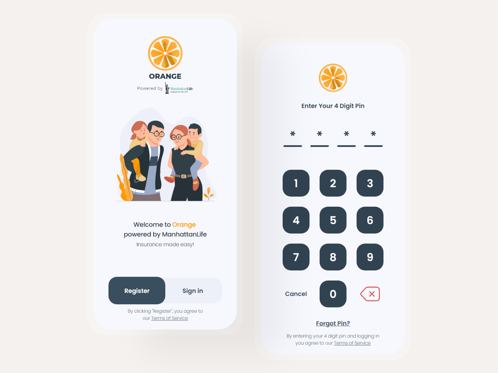 Orange - Mobile app screens by Daniel Bihari — owento™ on Dribbble