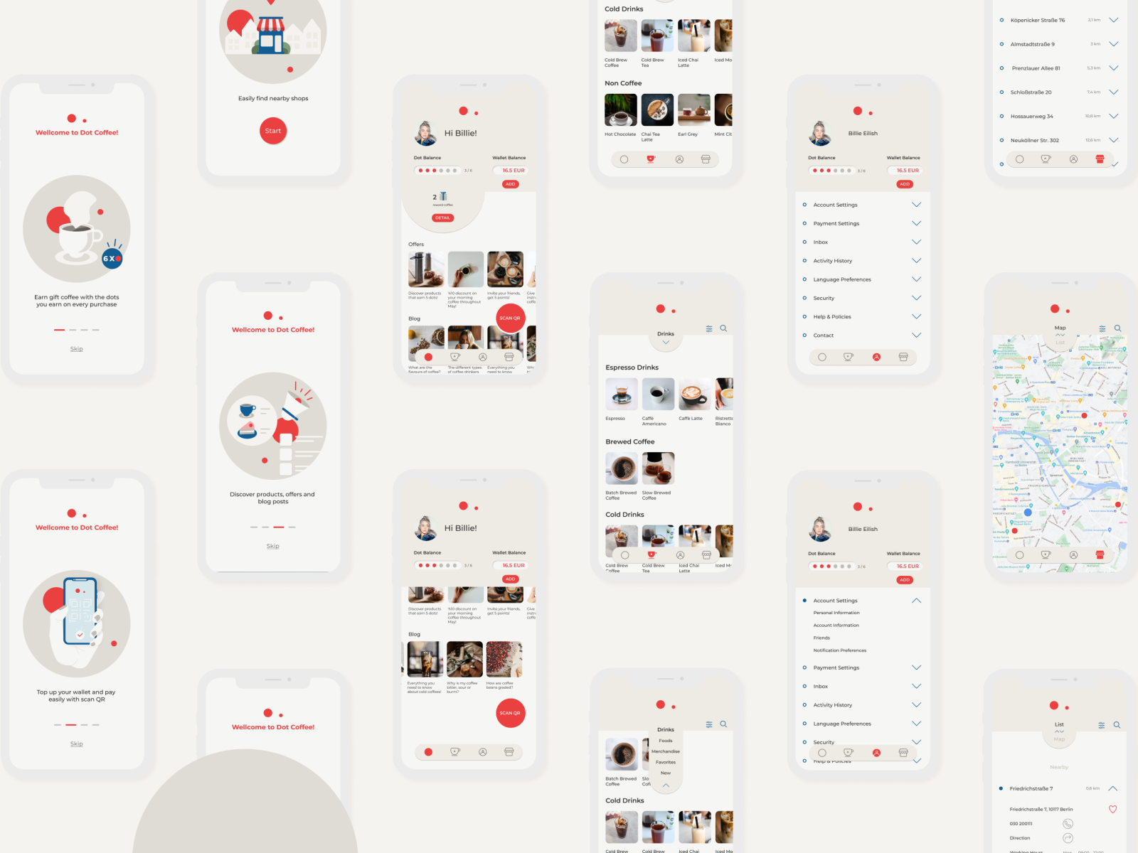 Dot Coffee UI Design by elif molla on Dribbble