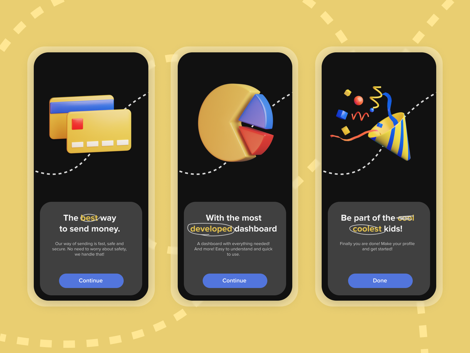 Finance: Mobile Banking App Onboarding Screens by Ewen Domeon on Dribbble