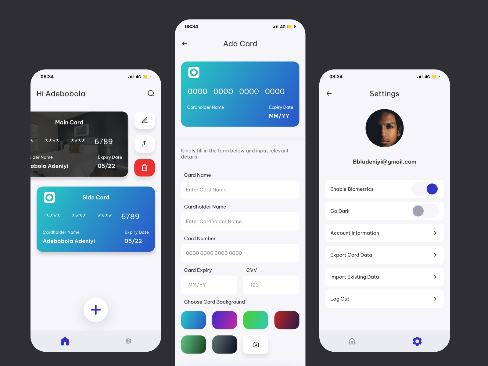 OneCard App by Bobola Adeniyi on Dribbble