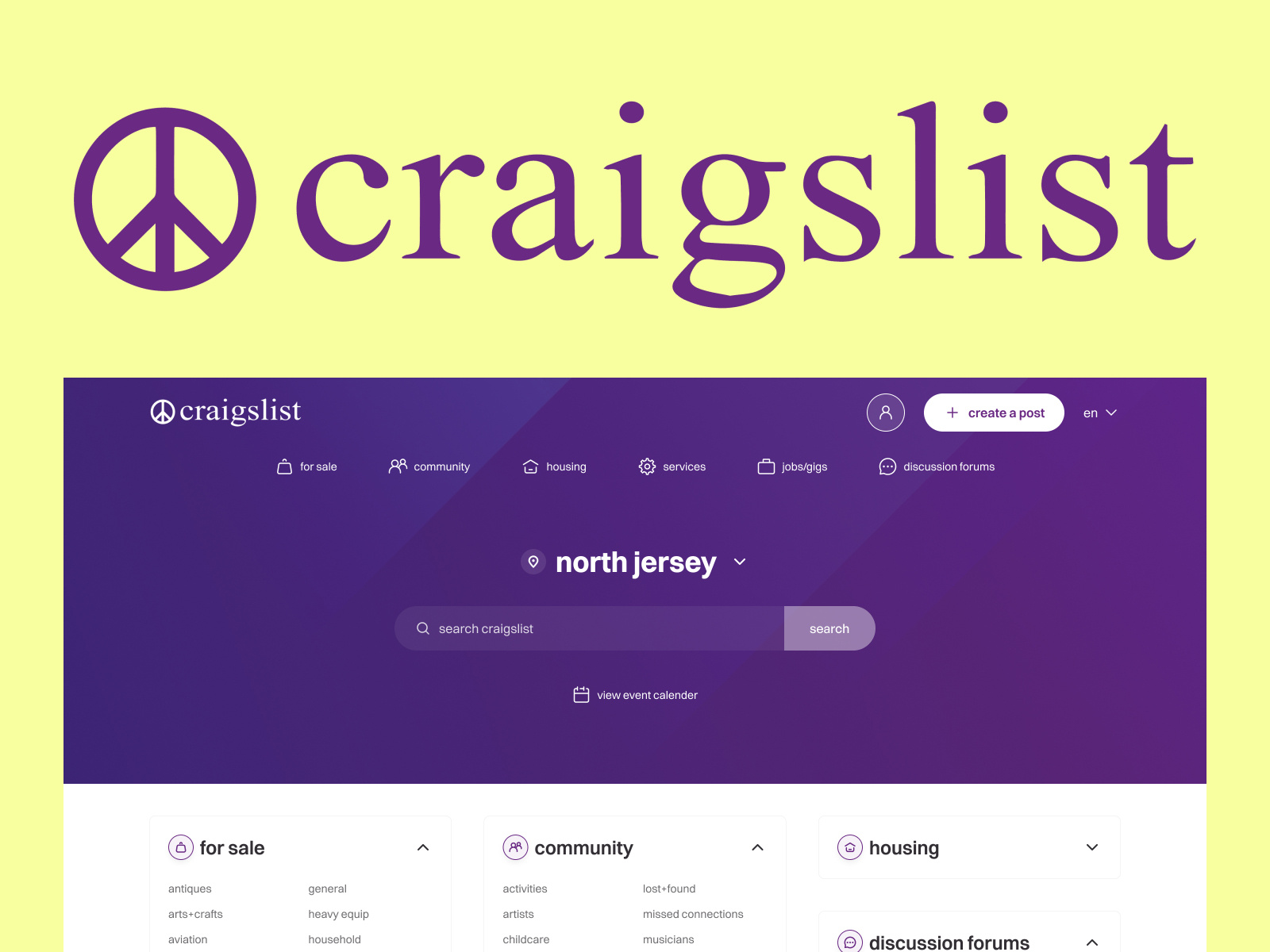 Craigslist UI Redesign by Bobola Adeniyi on Dribbble