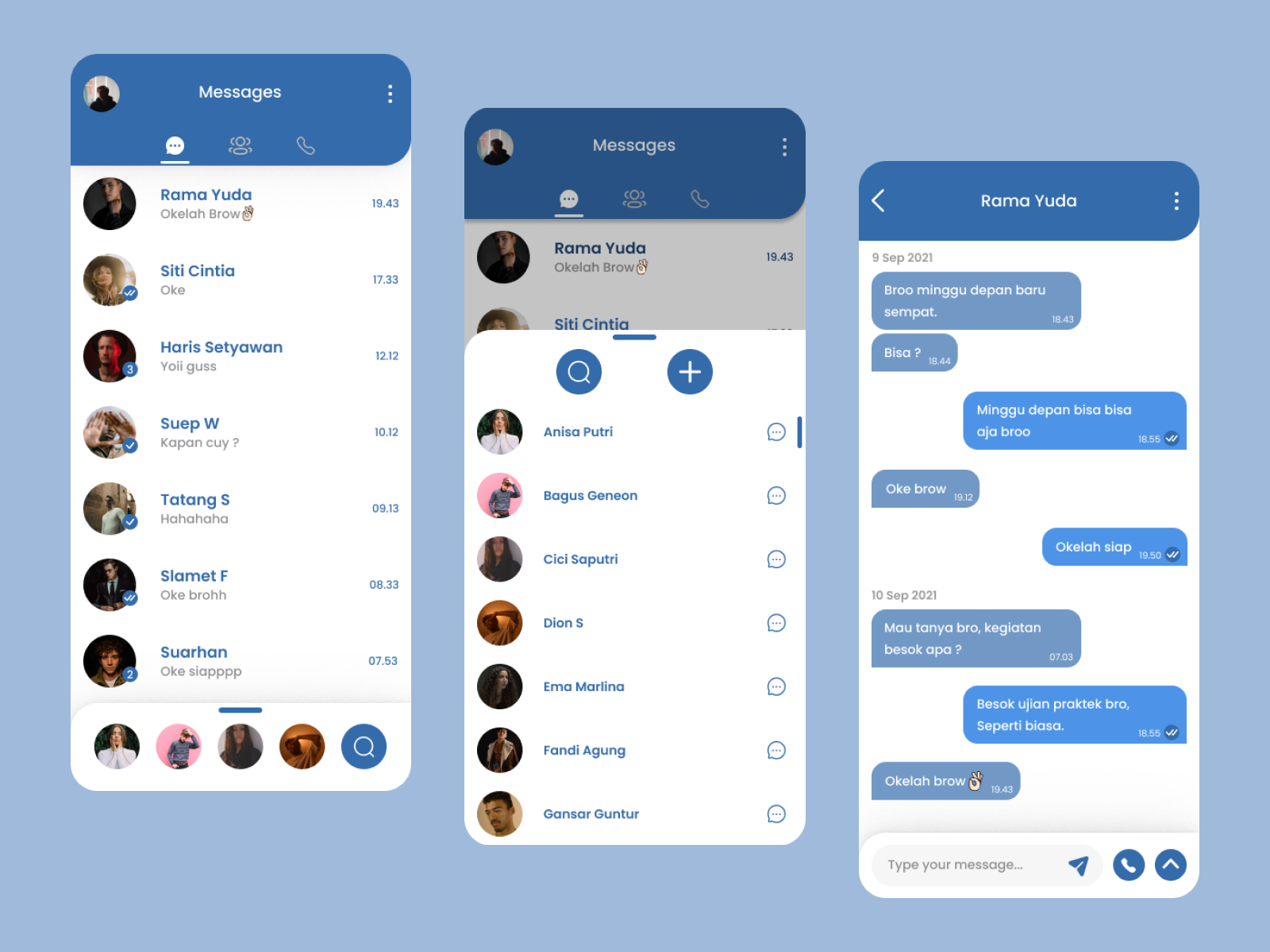 Kirim Pesan mobile app concept by Muhammad Azmy Ikhwan on Dribbble
