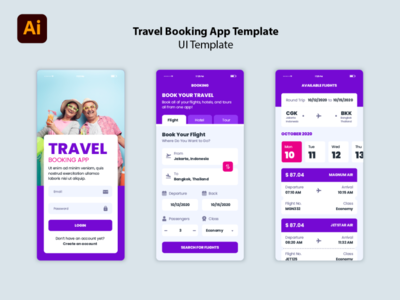 Travel Booking App Template by Rafid Mehedi Bhuiyan on Dribbble