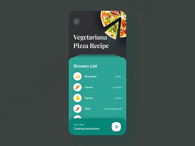 Recipe Ingredients Food App by Mihai Petrea for Flexin Studio on Dribbble