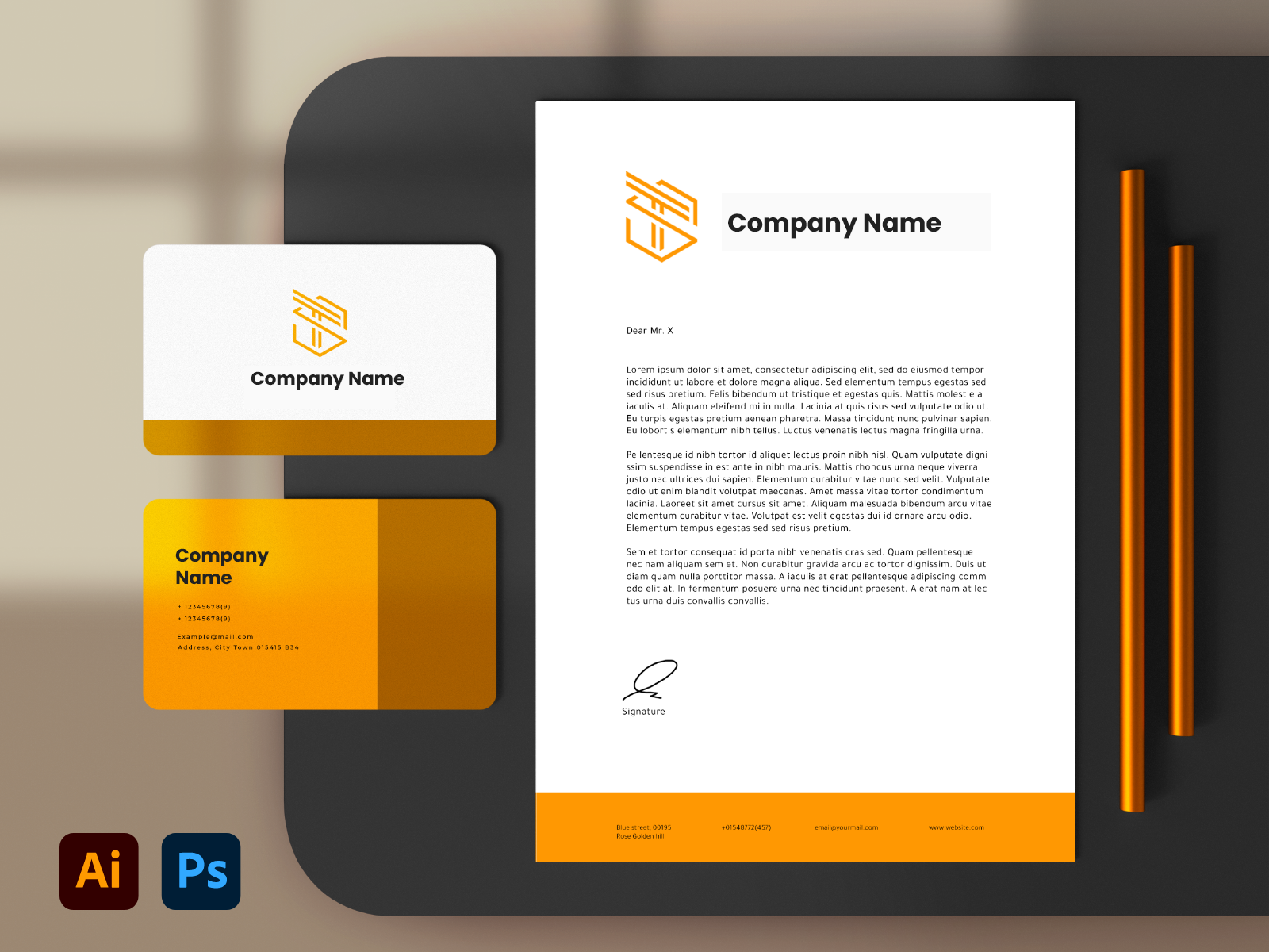 business card & letter head design by Badar on Dribbble