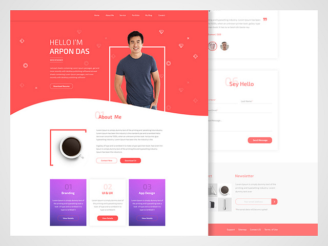 Personal CV/Resume Concept by Arpon Das on Dribbble