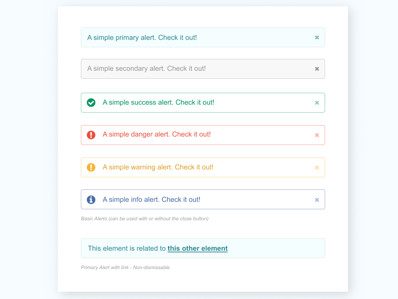 Bootstrap 4 Alerts Redesign By Luisa Soto On Dribbble