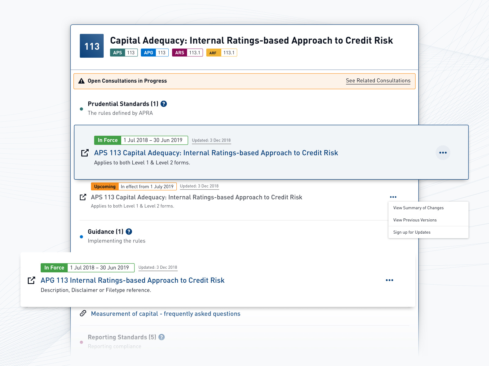 APRA: Standards - Expanded List by Richard Sison on Dribbble