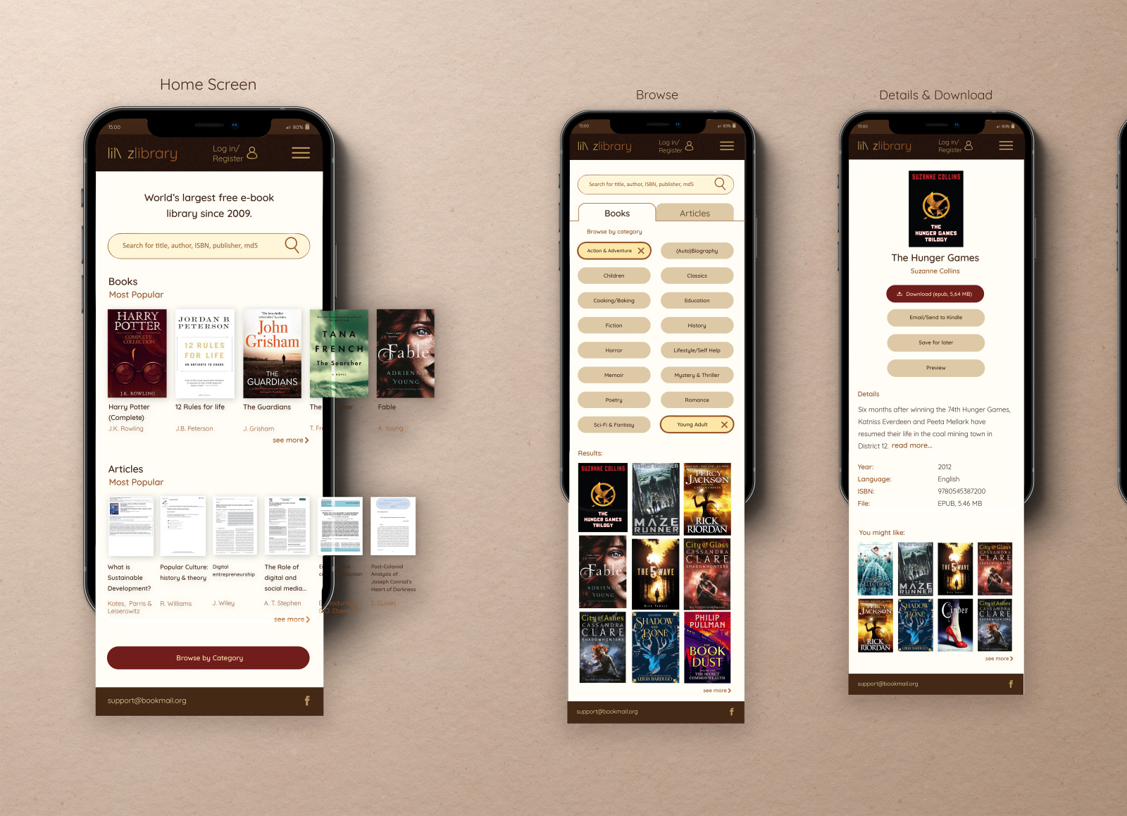 Online Library (App Design) by Nerine Luies on Dribbble