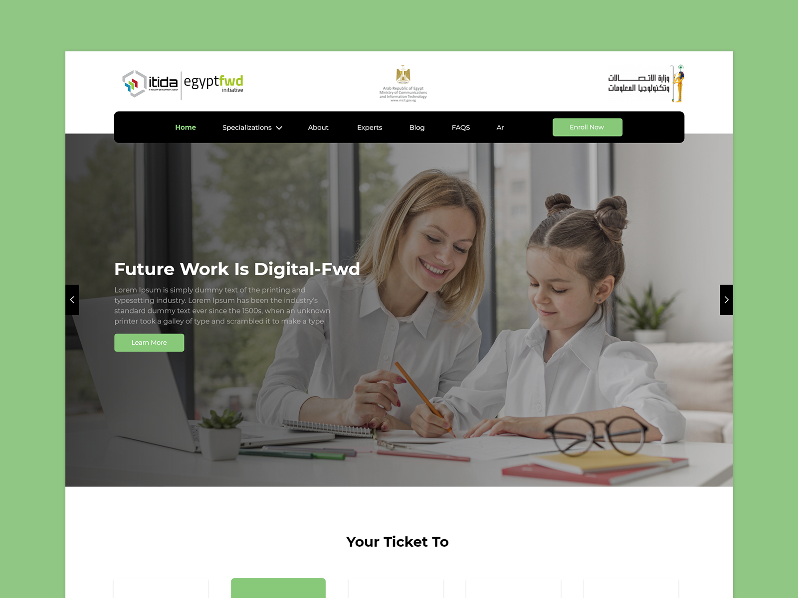 Egypt FWD Website - UI Design by Rewan Samir on Dribbble