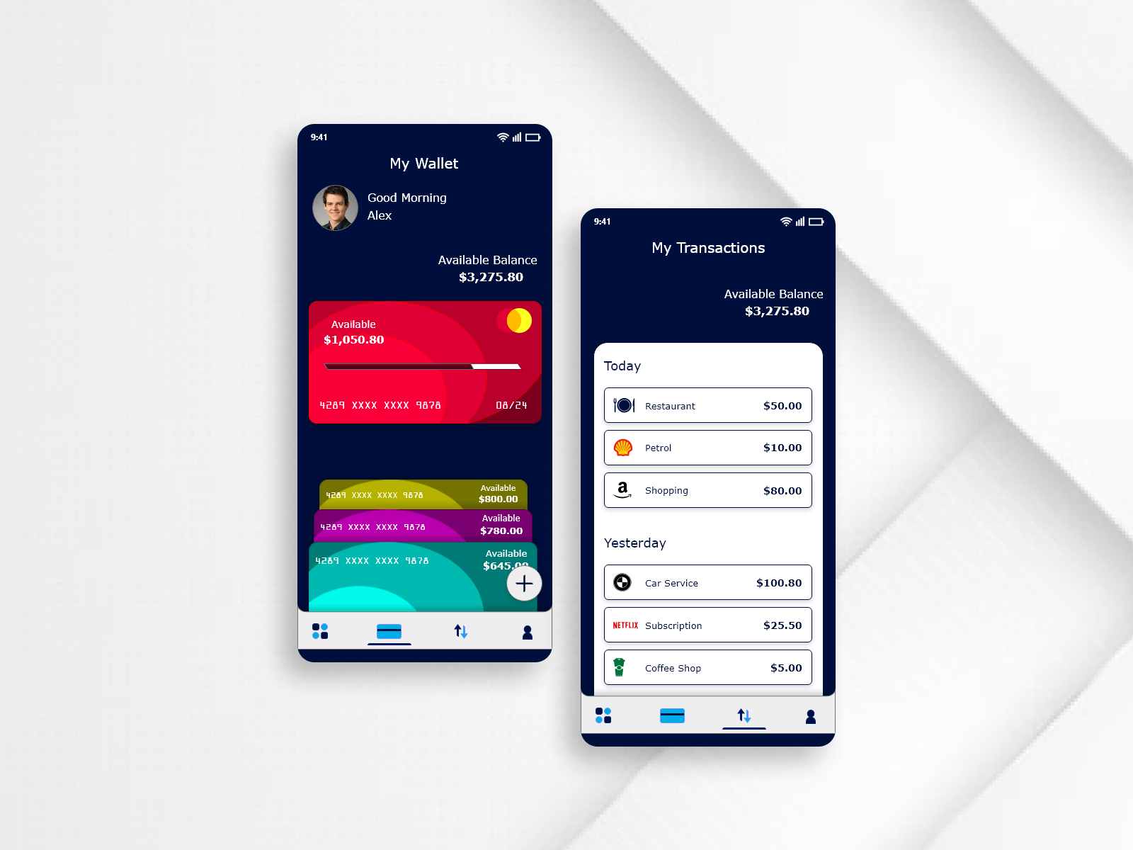 Wallet Mobile App by Fuad Katnur on Dribbble