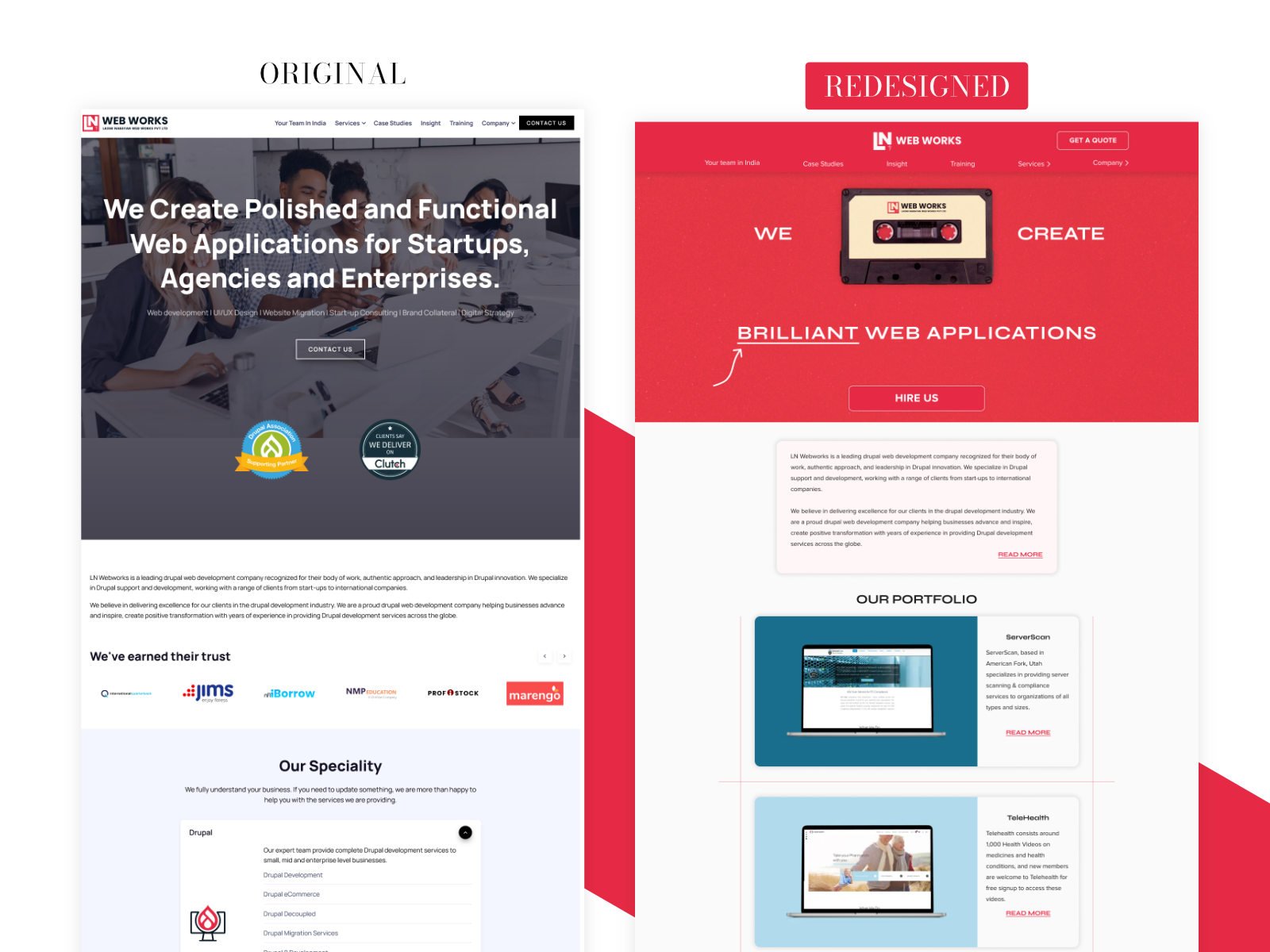 LN Webworks - Web Development Company - II by Bobby on Dribbble