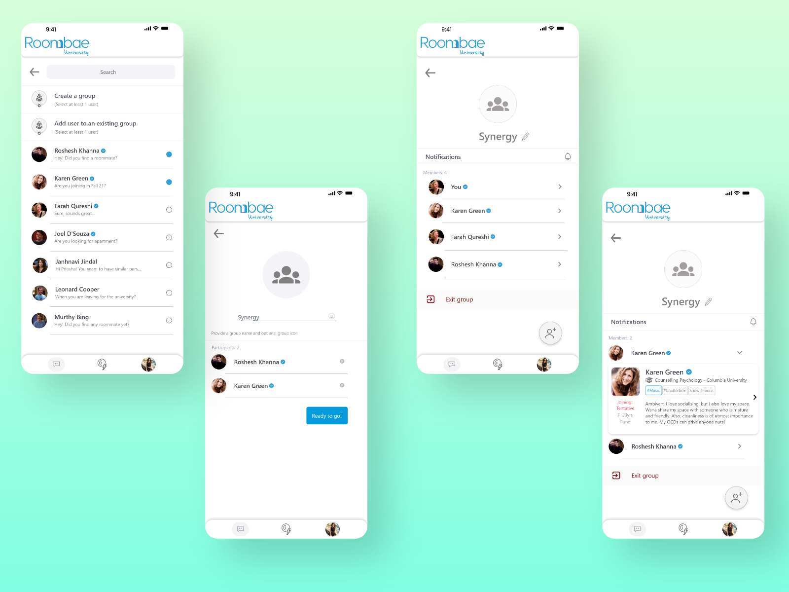 Group create and Group Info page by viresh dhruv on Dribbble