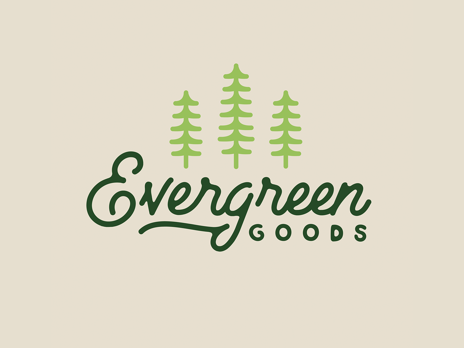 Evergreen Goods by Faceless Creative Co. on Dribbble