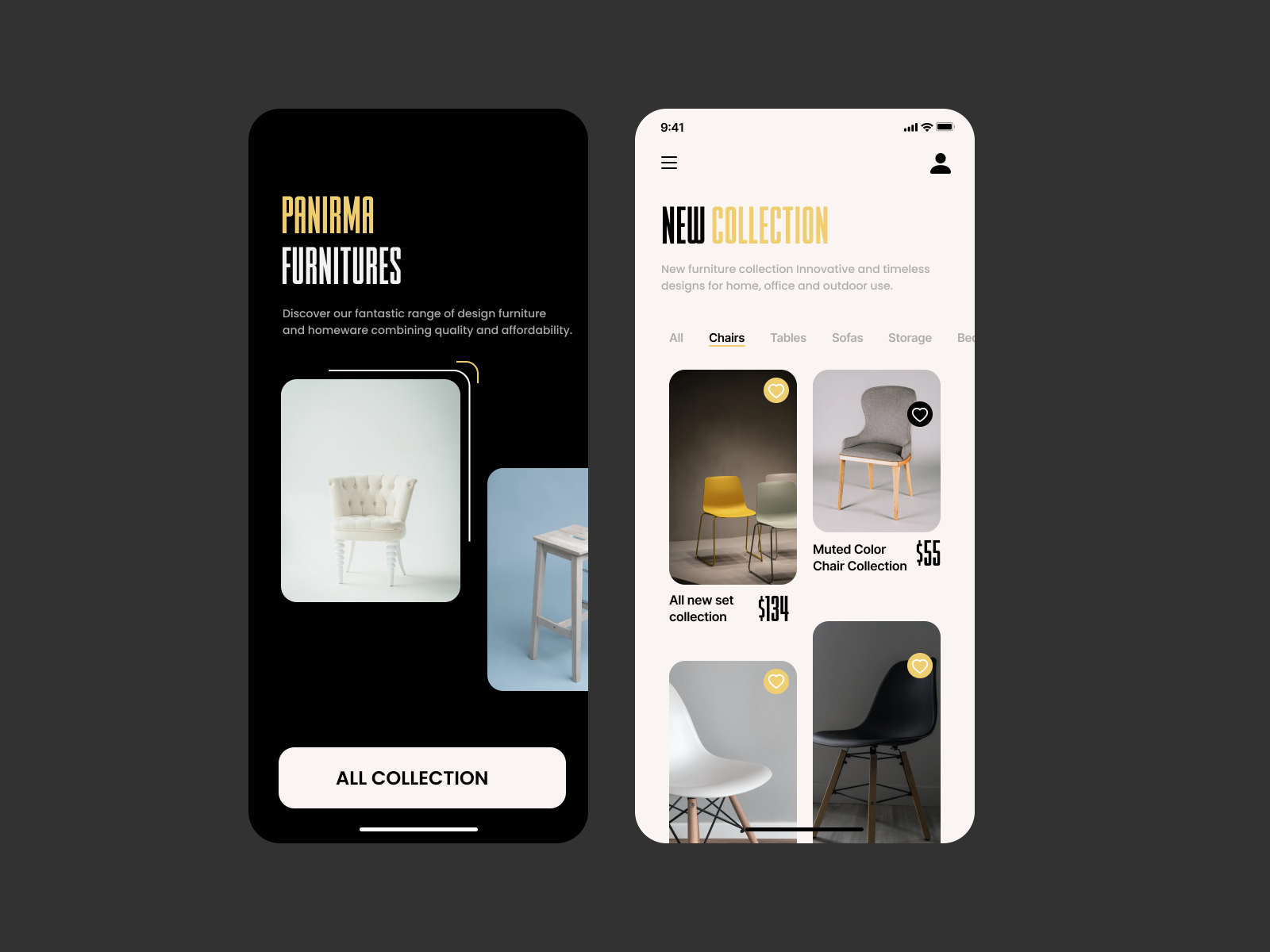 Furniture app UI Design by Ankit Gupta on Dribbble