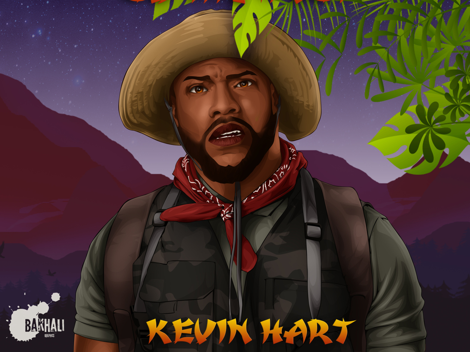 illustration artwork for Kevin heart by ABDE RRAHIM BAKHALI on Dribbble