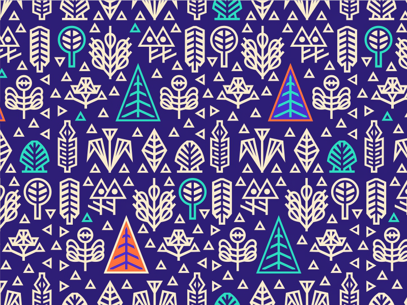 Geometric Nature [Pattern Design] by Szende Brassai on Dribbble