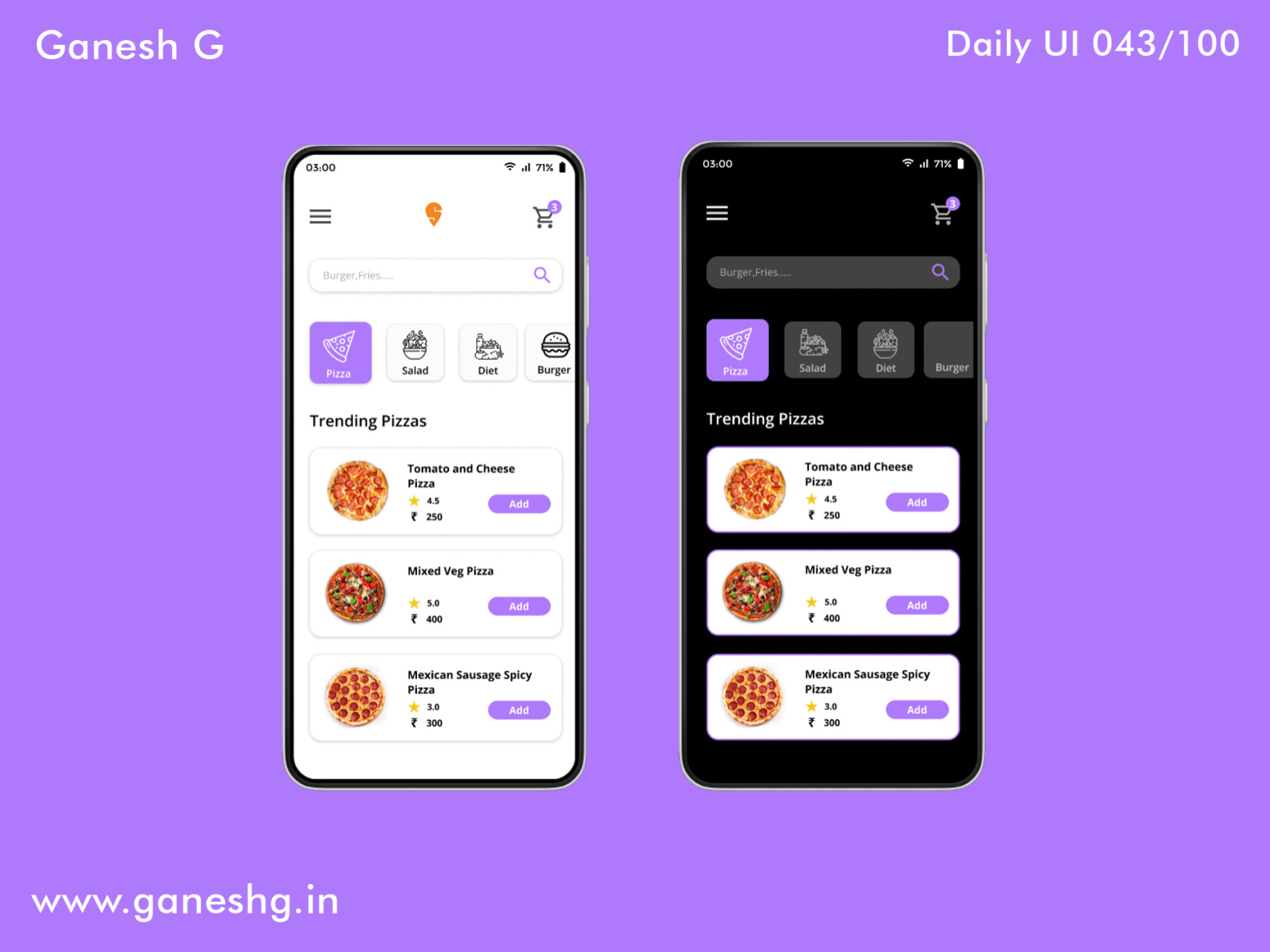 Food Booking app by Ganesh G on Dribbble
