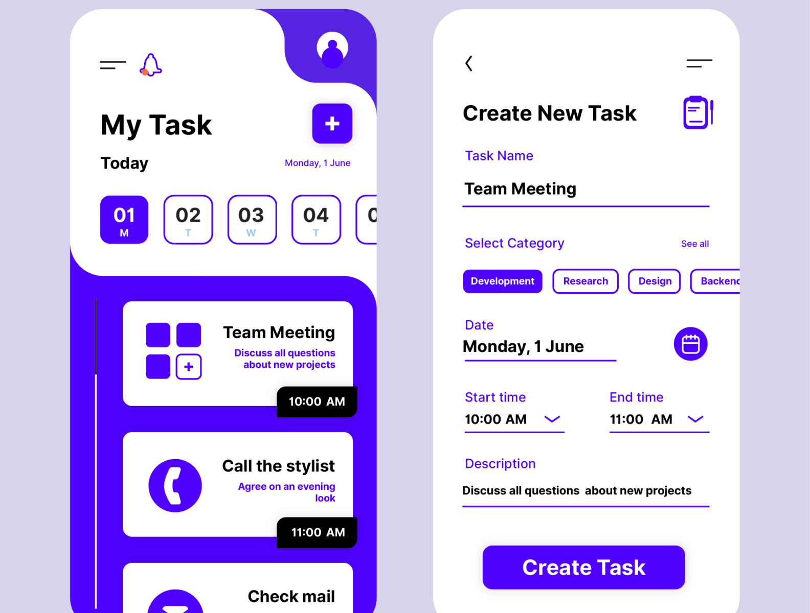Task Management app - UI by Navaneetha Krishnan Ramachandran on Dribbble