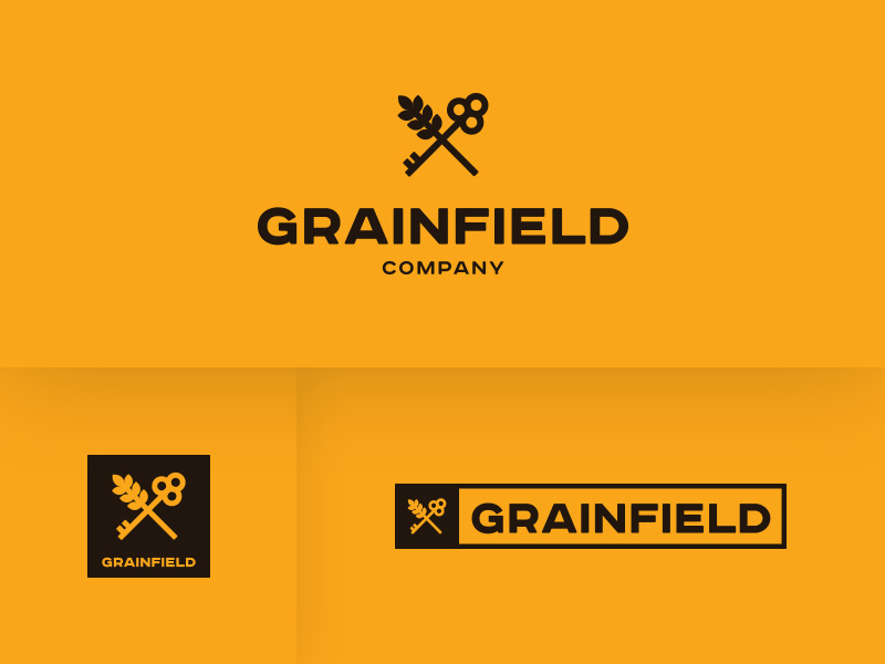 Grainfield Logo. Option 3 (approved) by Yevgen Tomashevskyi on Dribbble