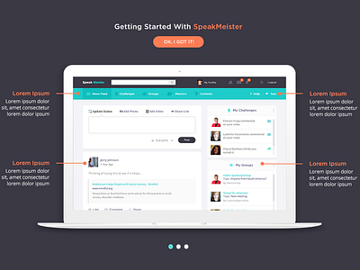 getting started page by Milla on Dribbble