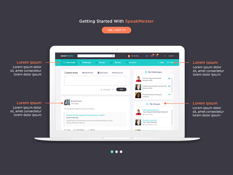 getting started page by Milla on Dribbble