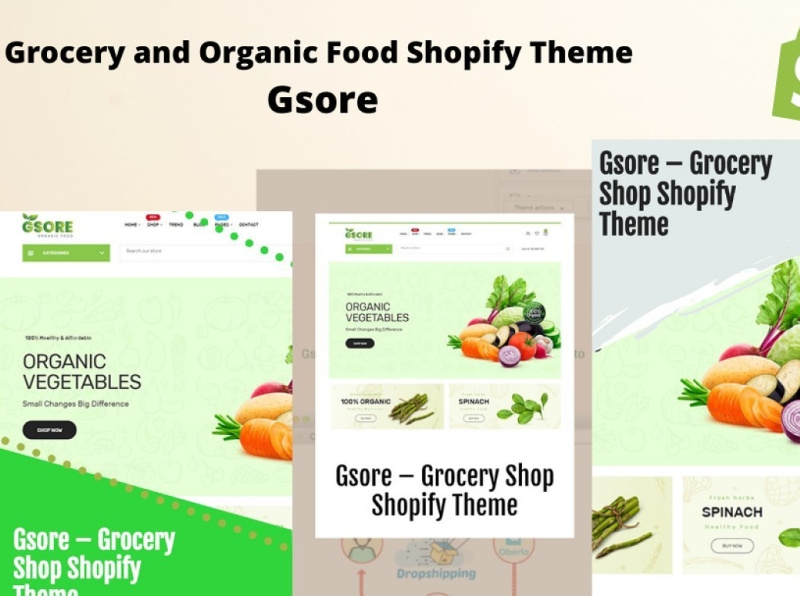 Grocery and Organic Shopify by Kahaf on Dribbble
