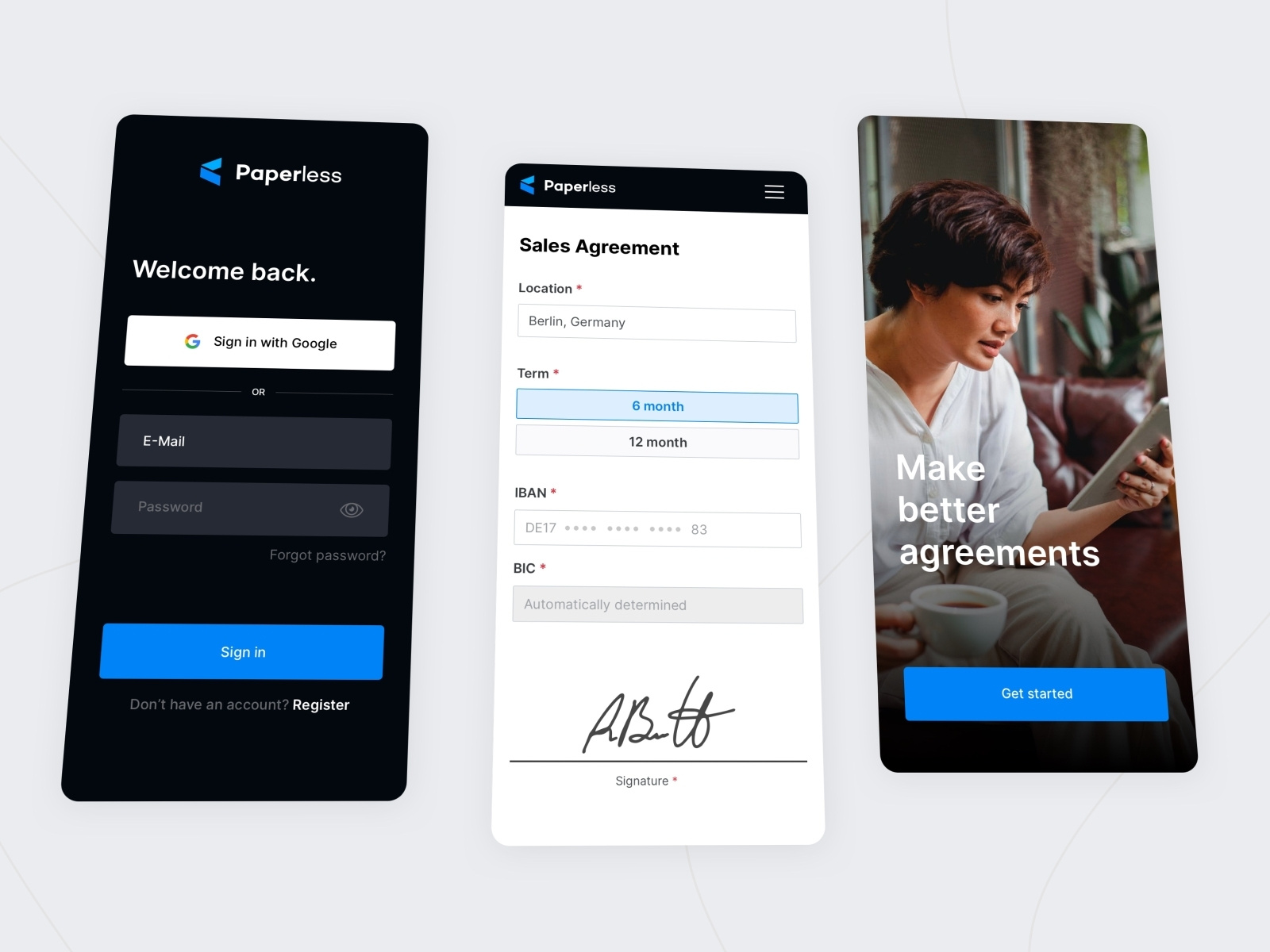 Paperless Mobile Interfaces: Sign & Fill by Sebastian Herd for ...
