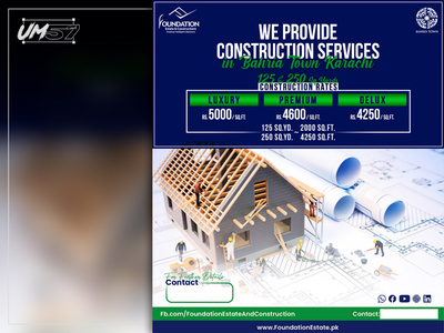 Social Media Post Design for Real Estate Construction Services by Umer Ahmed Khan on Dribbble