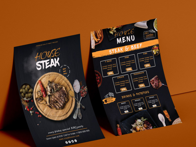 Menu Design by Usman Mahmood on Dribbble