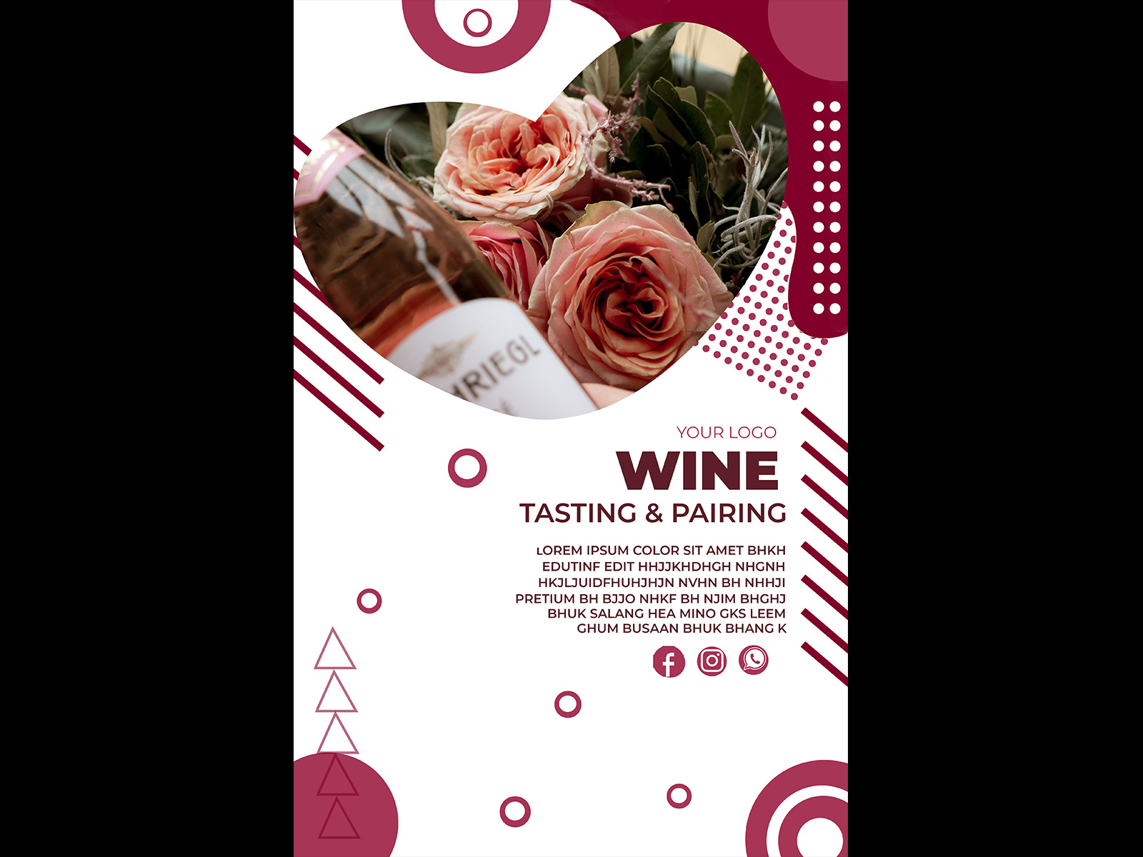 flyer for wine by kashish jaiswal on Dribbble