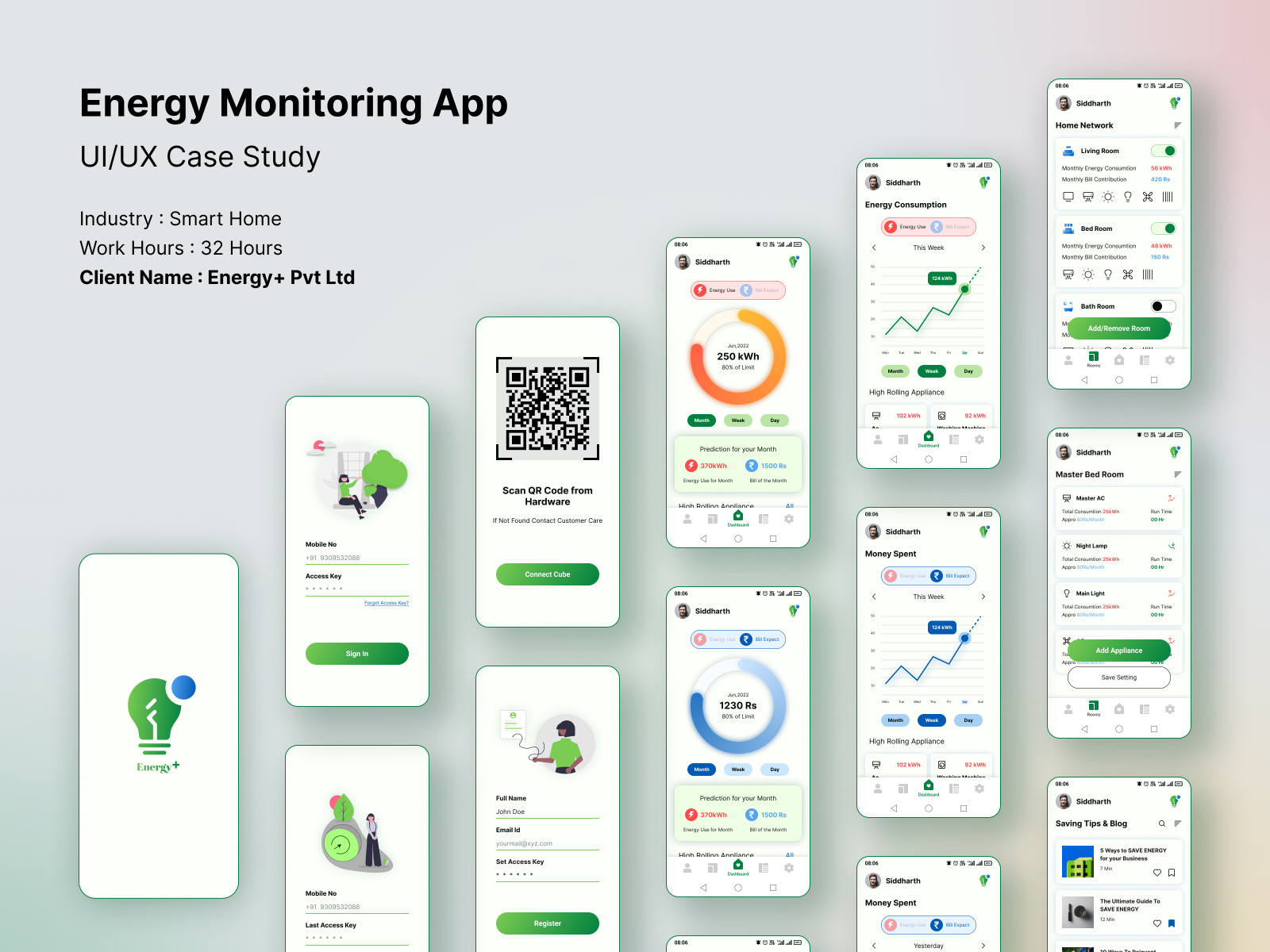 Energy Monitoring App | UI/UX Case Study by Siddharth B on Dribbble