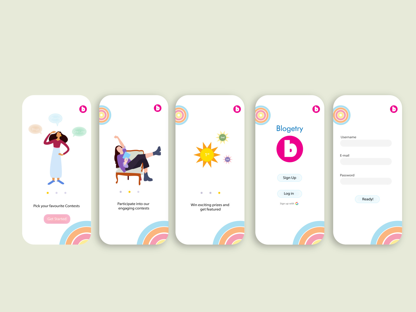 UI Design for Contest App #1 by Pournima K on Dribbble