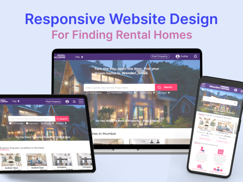 Responsive Website Design- Rental Home Website by Archana Mondkar on ...