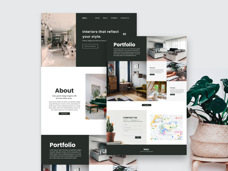 Interior Design (Landing Page) by Glen Kingsley on Dribbble