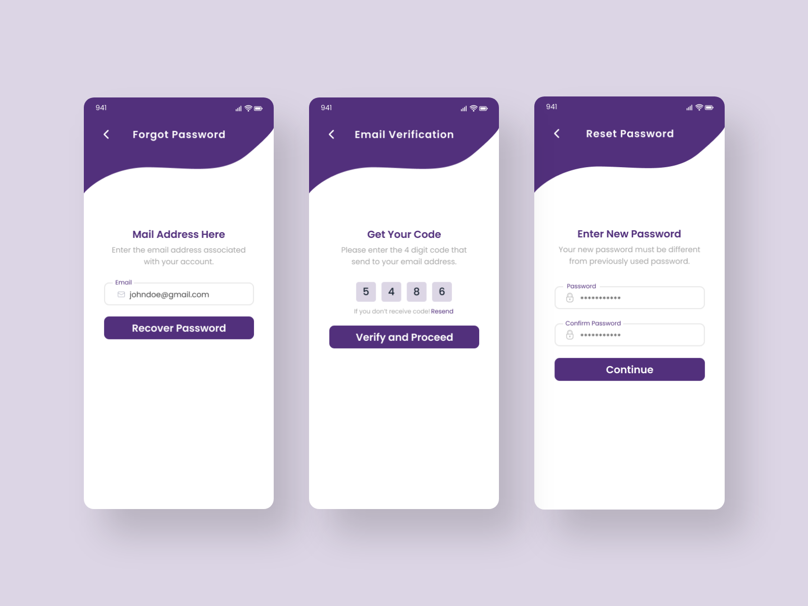 Forgot Password App Screen by Masum Ahmed on Dribbble