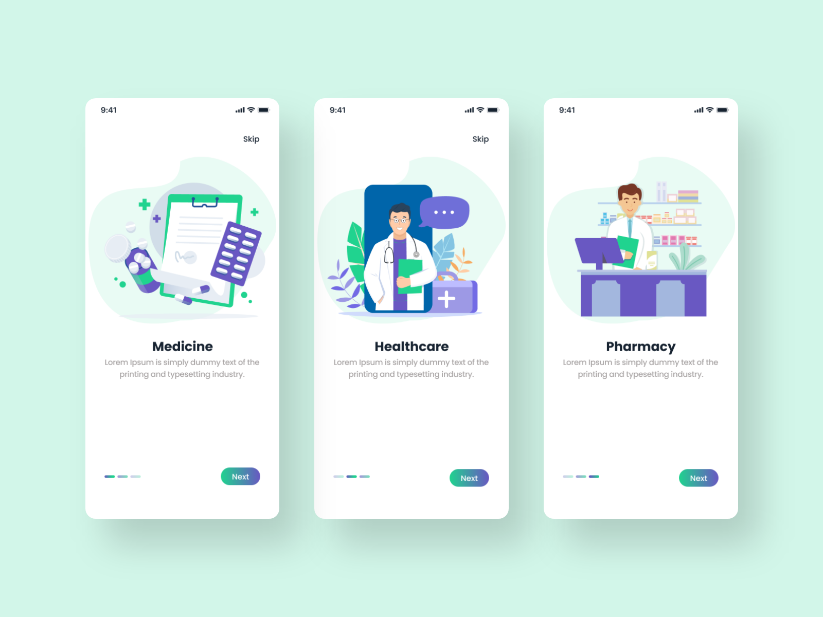 Pharmacy App Onboarding by Masum Ahmed on Dribbble