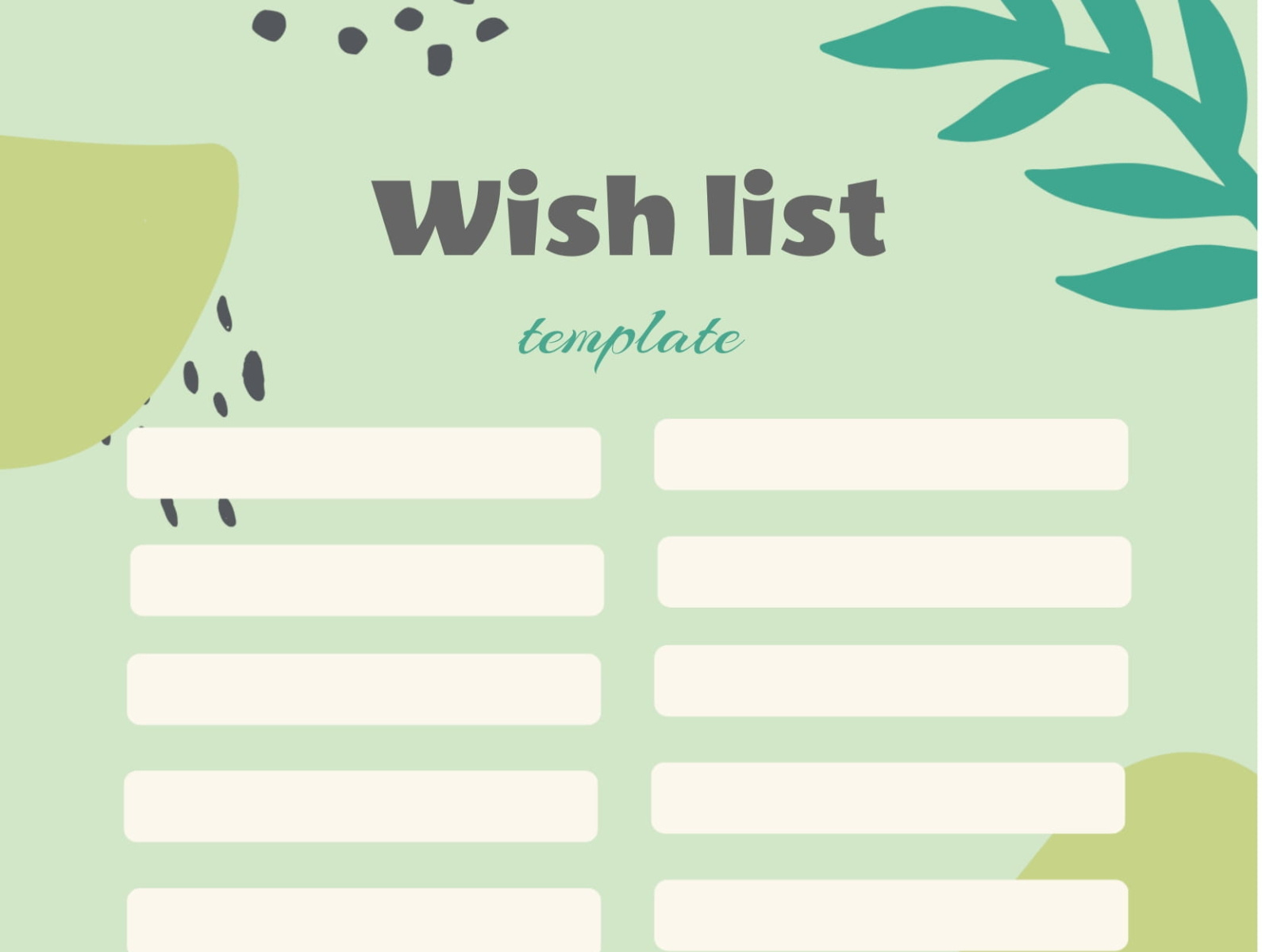 Wish List Template By FREE Google Docs Google Slide Templates On Dribbble
