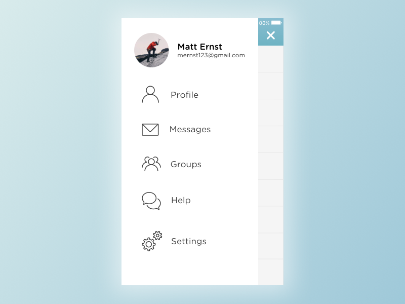 Mobile Menu by In Chung on Dribbble