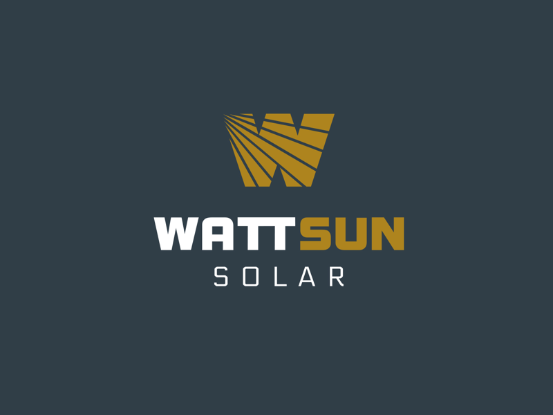 WattSun Solar Logo by Visual Lure on Dribbble
