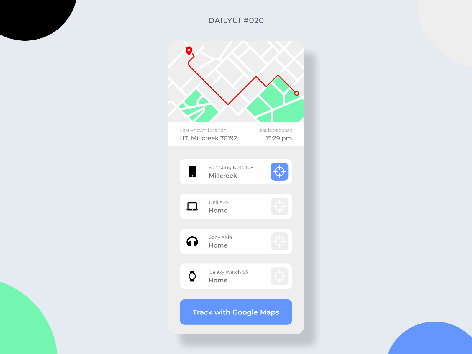 Location Tracker by dot studio on Dribbble