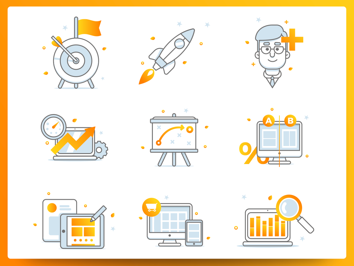 Agency Icons - illustrations vector by Benjamin Tap on Dribbble