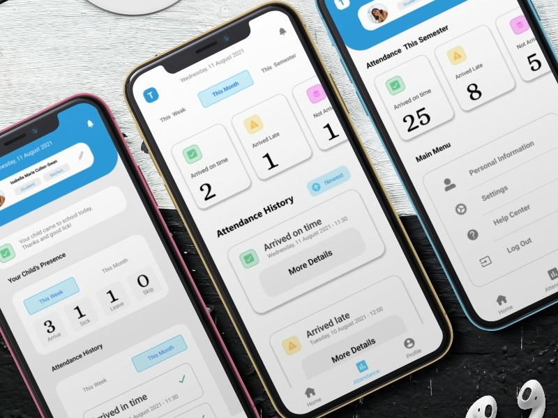 Dribbble - School Attendance UI Designs.jpg by tharun