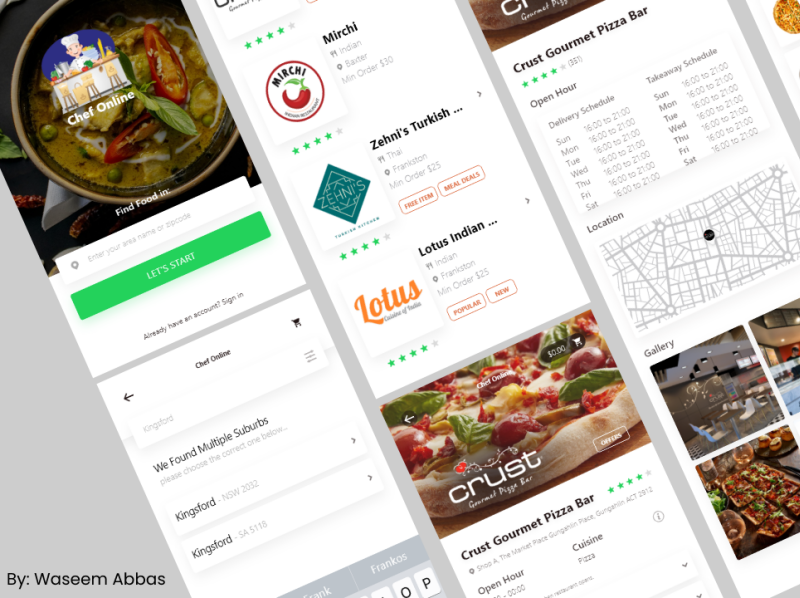 Find A Restaurant Mobile APP UI Design by Waseem Abbas on Dribbble