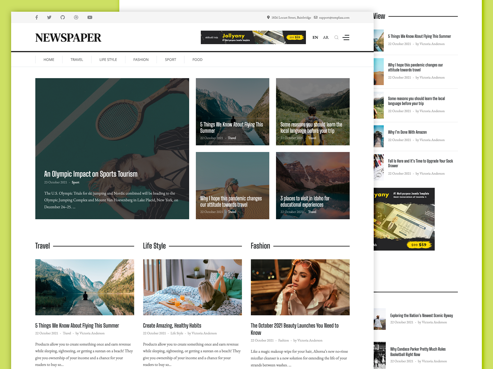 Newspaper - Magazine, News Portal by Sonny Lee for TemPlaza on Dribbble