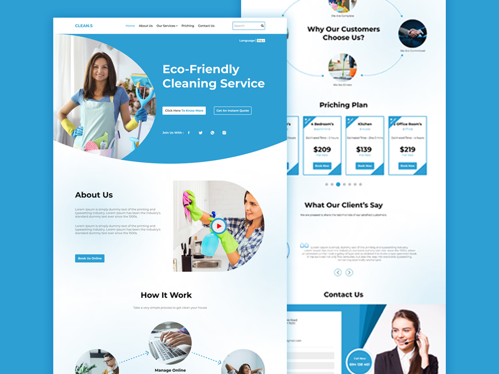 Cleaning Service by Hira Sarkar on Dribbble
