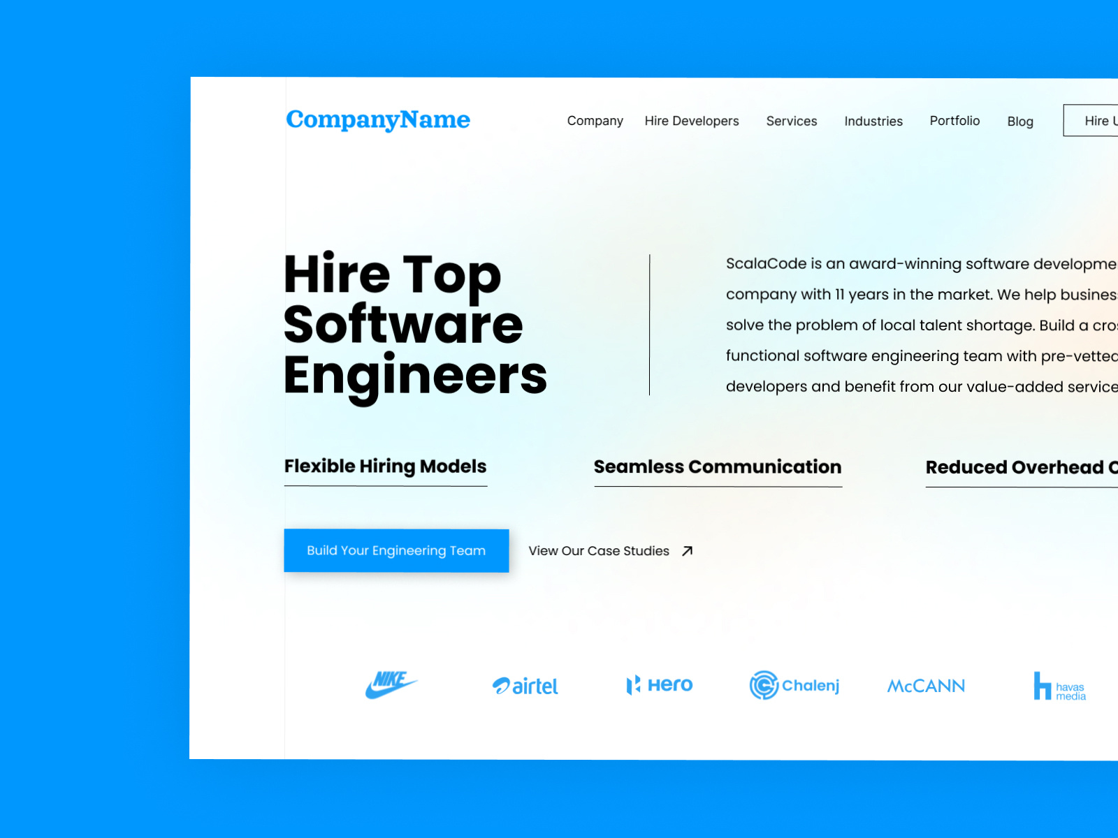 Corporate Website Header Design by Mayank on Dribbble