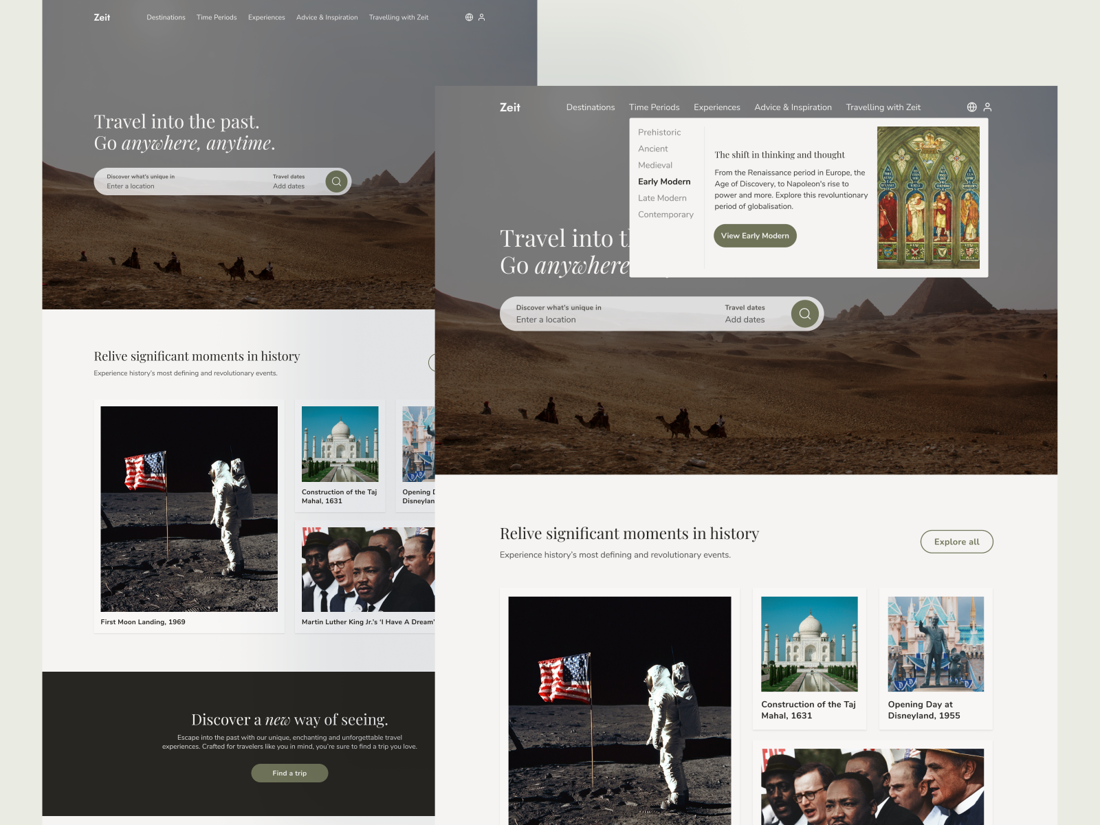 Travel Landing Page by Celine Poon on Dribbble